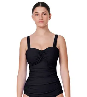GOTTEX Tutti Frutti Underwire E-cup Tankini Top Swimsuit - Black