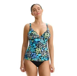 GOTTEX Havana Heat D-cup Tankini Top Swimsuit - Blue