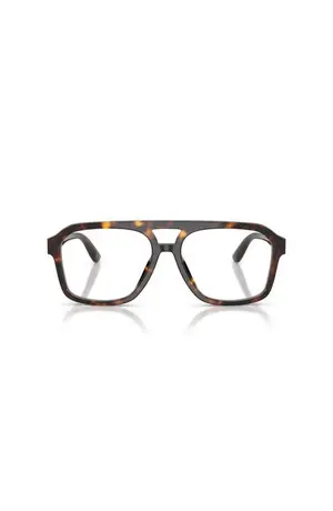 Dolce & Gabbana 57mm Pilot Optical Glasses - Tortoise