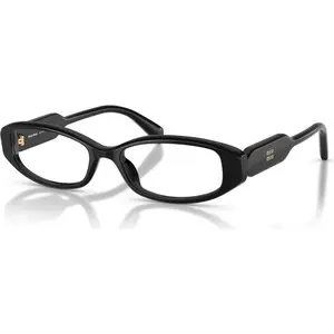Miu Miu 52mm Rectangle Optical Glasses - Black