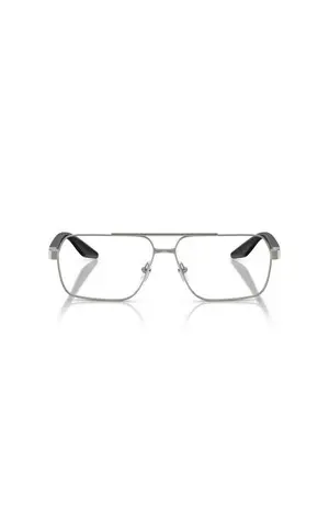 Prada 57mm Rectangle Optical Glasses - Grey