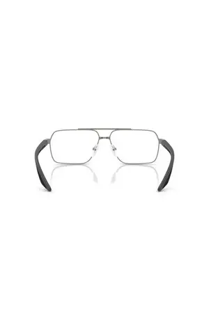 Prada 57mm Rectangle Optical Glasses - Grey