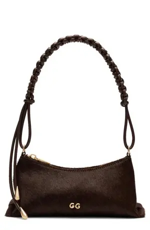 Cult Gaia Osa Calf Hair Shoulder Bag - Dark Java