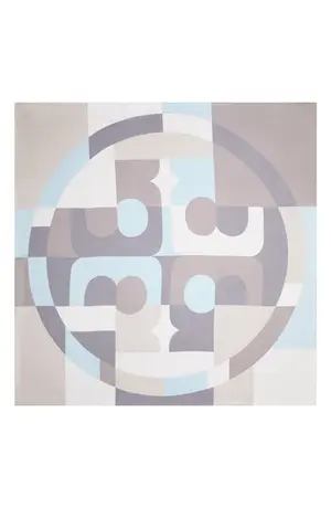 Tory Burch Geo Color Block Silk Square Scarf