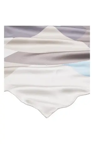 Tory Burch Geo Color Block Silk Square Scarf