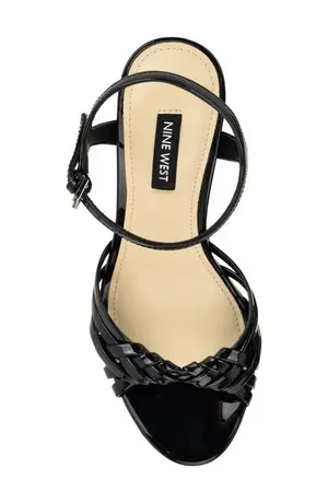 Nine West Nayya Faux Leather Platform Sandal - Black