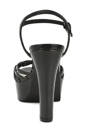Nine West Nayya Faux Leather Platform Sandal - Black