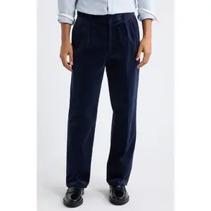 ROWING BLAZERS Henry Pleated Corduroy Pants - Navy