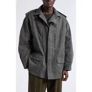 Yohji Yamamoto Padded Blouson Cotton Twill Jacket - Black