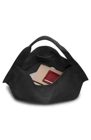 Shinola Derby Suede Shoulder Bag - Black