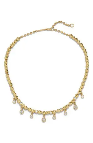 Alexis Bittar Asterales Cubic Zirconia Charm Ball Chain Necklace