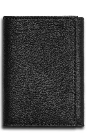 Shinola Canfield Rfid Trifold Pebbled Leather Wallet - Black