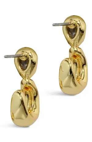 Alexis Bittar Asterales Pear Cubic Zirconia Small Hoop Earrings