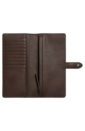 Shinola Continental Snap Leather Continental Wallet