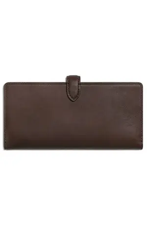 Shinola Continental Snap Leather Continental Wallet
