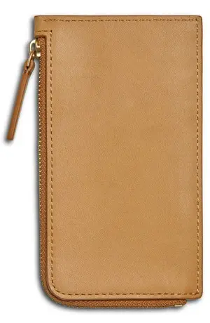 Shinola Zip Around Leather Card Case