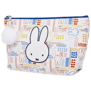 DANIELLE NICOLE Allover Print Trapezoid Cosmetic Bag With Pom-pom Charm