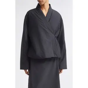 ST. AGNI Wool Blend Pillow Wrap Jacket