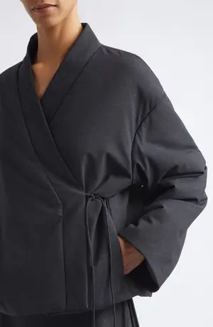 ST. AGNI Wool Blend Pillow Wrap Jacket