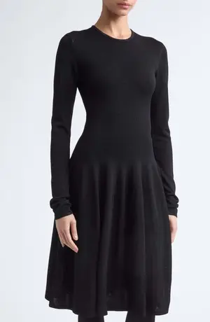 TOTEME Sculpted Knit Long Sleeve Dress