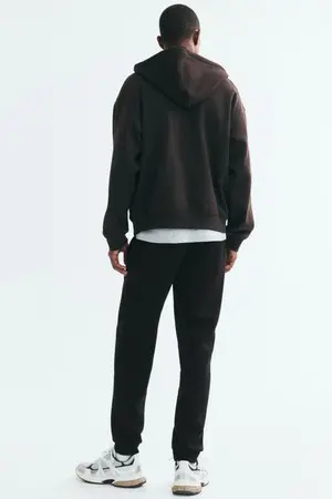 H&M Regular-fit Interlock Sweatpants - Black