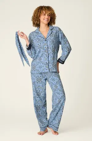 PJ Salvage Flannel Pajamas - Soft Chambray