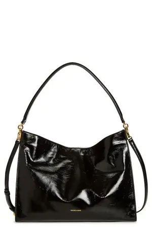 Veronica Beard Vida Leather Shoulder Bag - Black