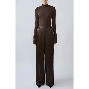 Lapointe Satin Relaxed Pleated Pant