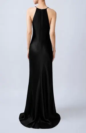 Lapointe Satin Halter Gown