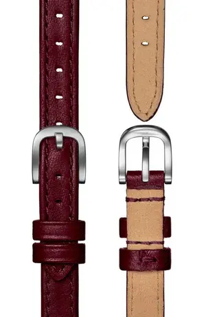 Shinola Runabout Mother Of Pearl Leather Strap Watch - Mother Of Pearl/ruby