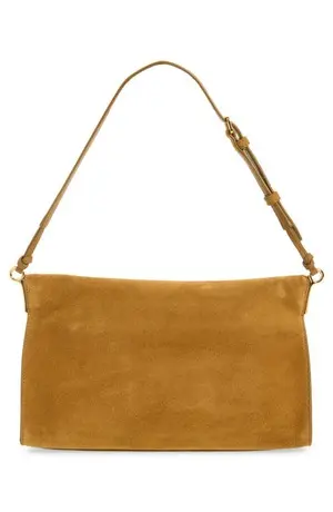 Veronica Beard Edit Stone Embellished Suede Shoulder Bag