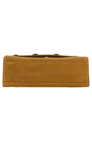 Veronica Beard Edit Stone Embellished Suede Shoulder Bag