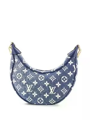 LOUIS VUITTON Loop Handbag Monogram Jacquard Denim Hobo Bag