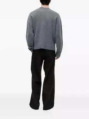 BERNER KUHL Boiled-knit Crew-neck Sweater - Grey