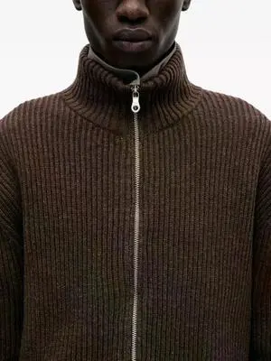 BERNER KUHL Shrunk Full-zip Ribbed-knit Cardigan