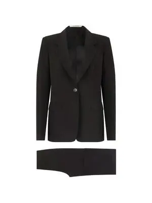 Tagliatore Single-breasted Peak-lapel Suit - Black