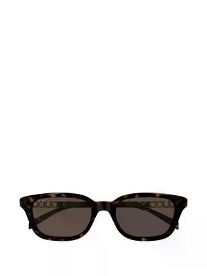 Gucci Tortoiseshell-effect Logo-plaque Sunglasses