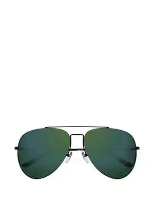 Gucci Gg-monogram Pilot-frame Sunglasses - Black
