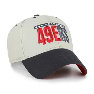 '47 Black San Francisco 49ers Half Block Text Mvp Adjustable Hat