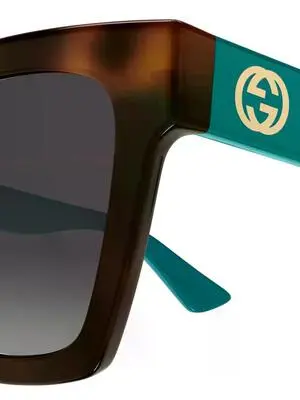 Gucci Tortoiseshell-effect Square-frame Sunglasses