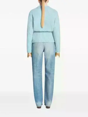 Dries Van Noten Polo Wool Cardigan - Blue