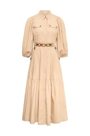 MAISON COMMON Belted Dress In Safari Style