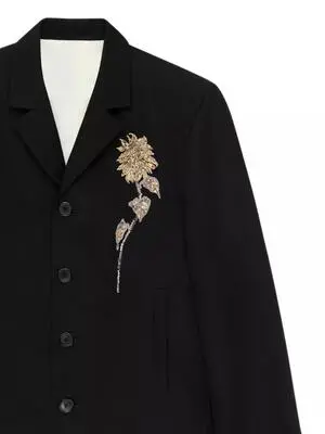Givenchy Embellished Single-breasted Cropped Jacket In Wool