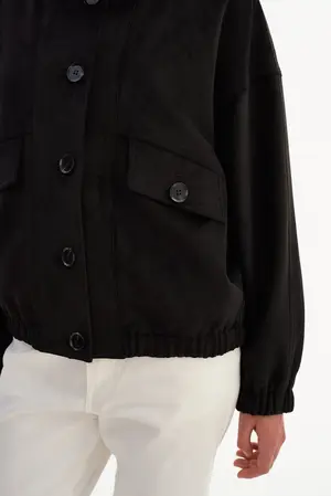 LAMARQUE Fidelina | Faux Suede Bomber Jacket