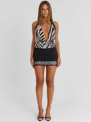 OUTCAST Yoko Mini Dress Zebra