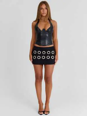 OUTCAST Rhanie Corset Top - Black