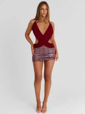 OUTCAST Tamanna Mini Dress Deep