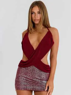 OUTCAST Tamanna Mini Dress Deep