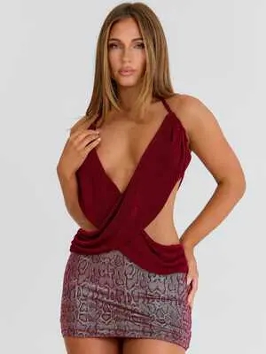 OUTCAST Tamanna Mini Dress Deep
