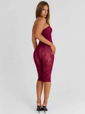 OUTCAST Hadiya Capri Jumpsuit Burgundy